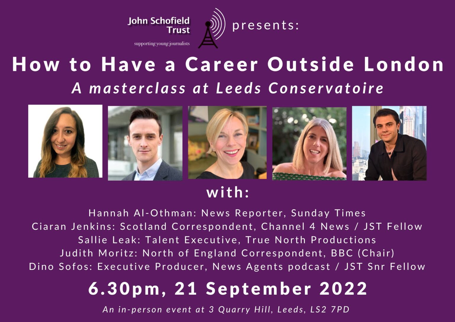 Live masterclass: How to have a career outside London! - The John ...